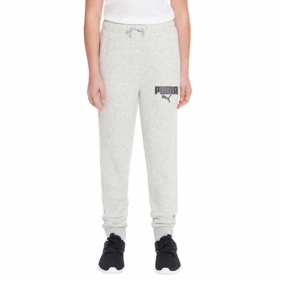Puma | Bottoms | Puma Light Gray Fleece Jogger Sweatpants | Poshmark